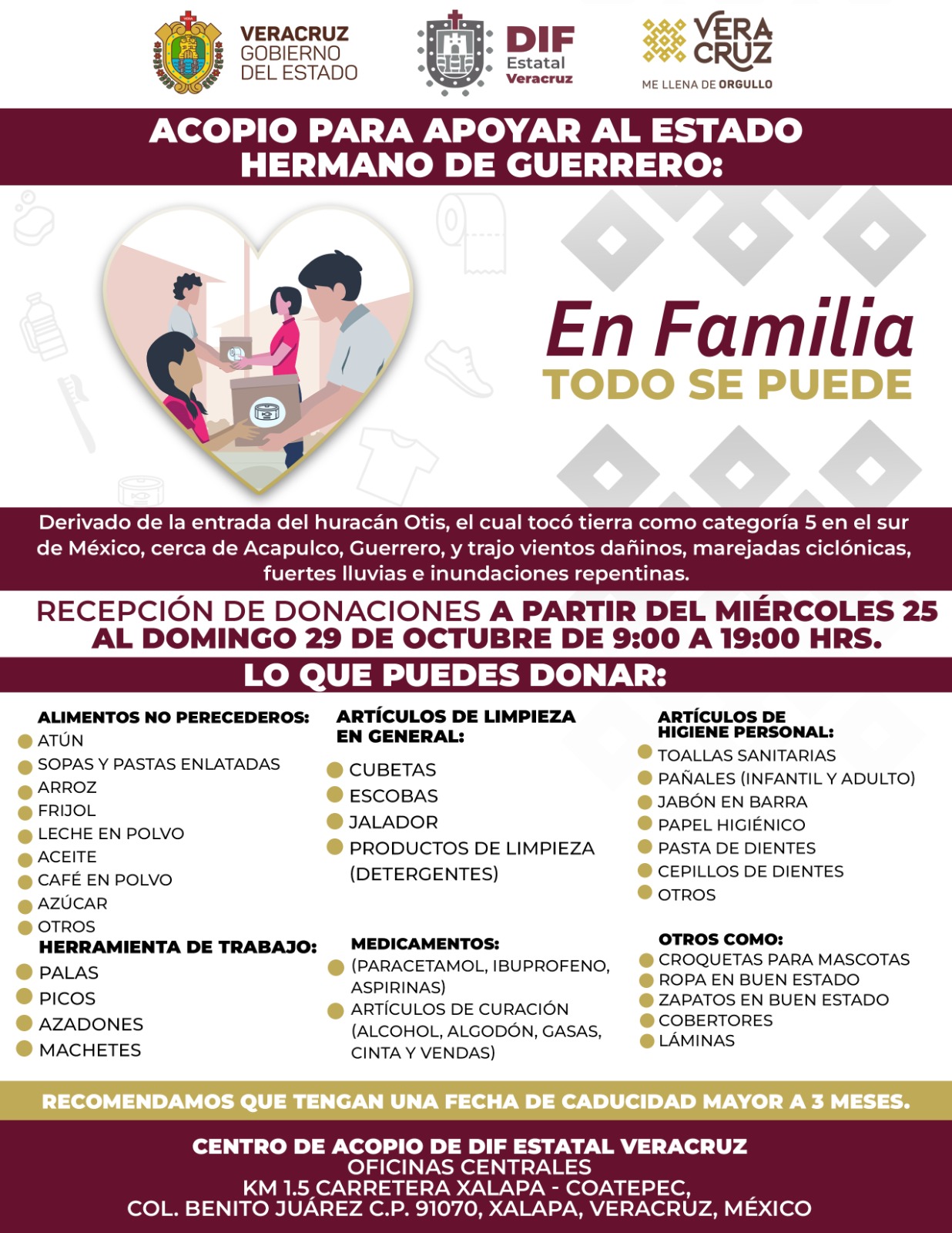 Dif Estatal Abre Centro De Acopio Para Apoyar A Damnificados De